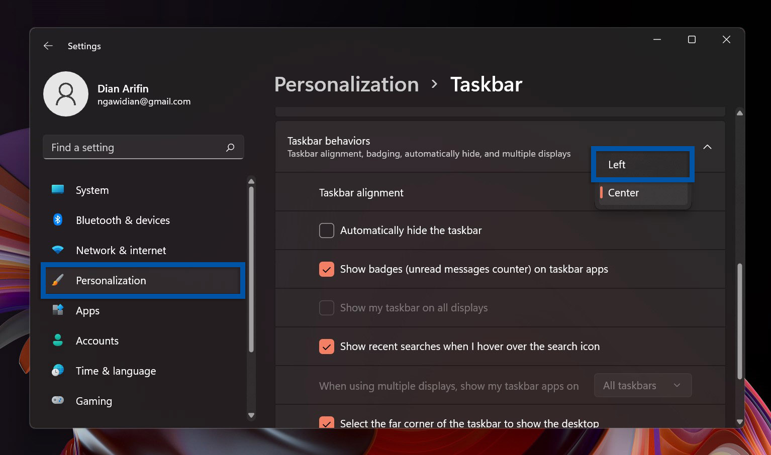 7 Cara Mengubah Posisi Taskbar Windows 11 Ke Sisi Kiri